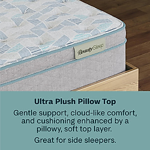 Beauty Sleep DreamRest Ultra Plush Pillow Top 14.25" Twin Mattress, Pocketed Coils, Cooling, Breathable, and Pressure Relieving - 100 Night Trial, CertiPUR-US Certified and 10 Year Limited Warranty