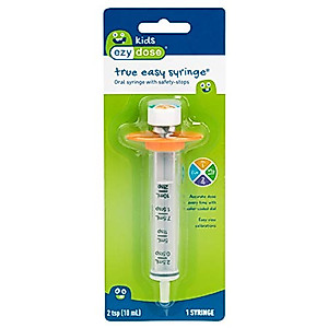 Ezy Dose Kids Baby Oral Syringe & Dispenser | True Ezy Design for Liquid Medicine | 10 mL/2 TSP | Color Coded | Pack of 3