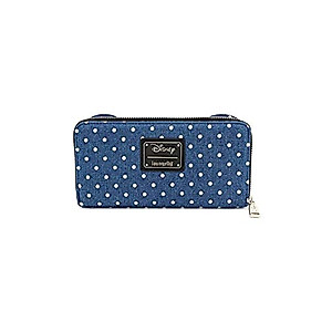 Loungefly x Disney Minnie Mouse Denim Polka Dot Zip-Around Wallet