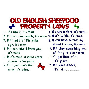 CafePress Old English Sheepdog Property Laws 2 Mug Ceramic Coffee Mug, Tea Cup 11 oz