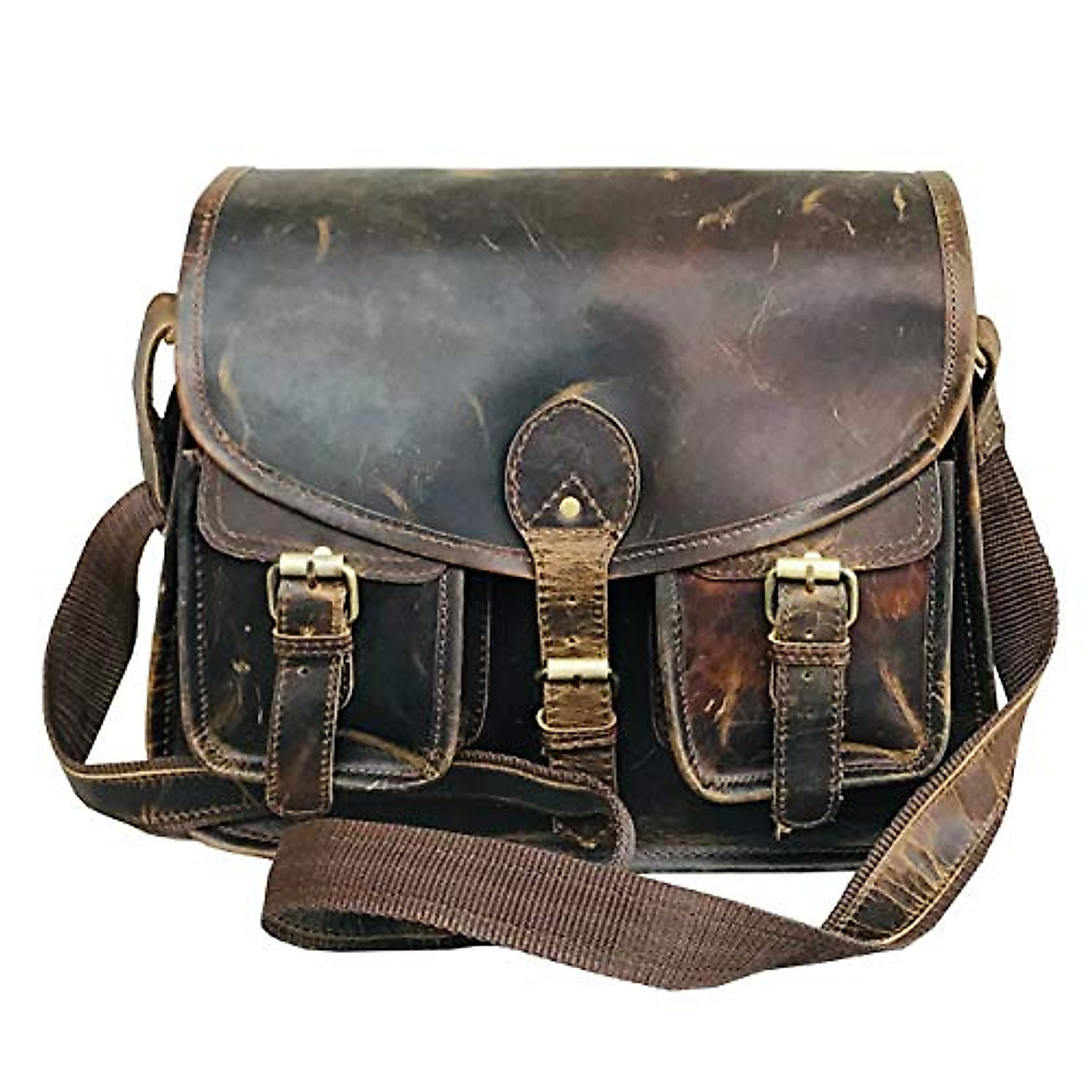 Ruzioon buffalo Leather Crossbody Purse Women Shoulder Bag Satchel Ladies Travel Purse Genuine Leather