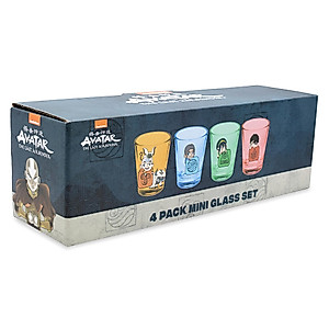 Surreal Entertainment Avatar: The Last Airbender Chibi Characters 2-Ounce Shot Glasses | Set of 4