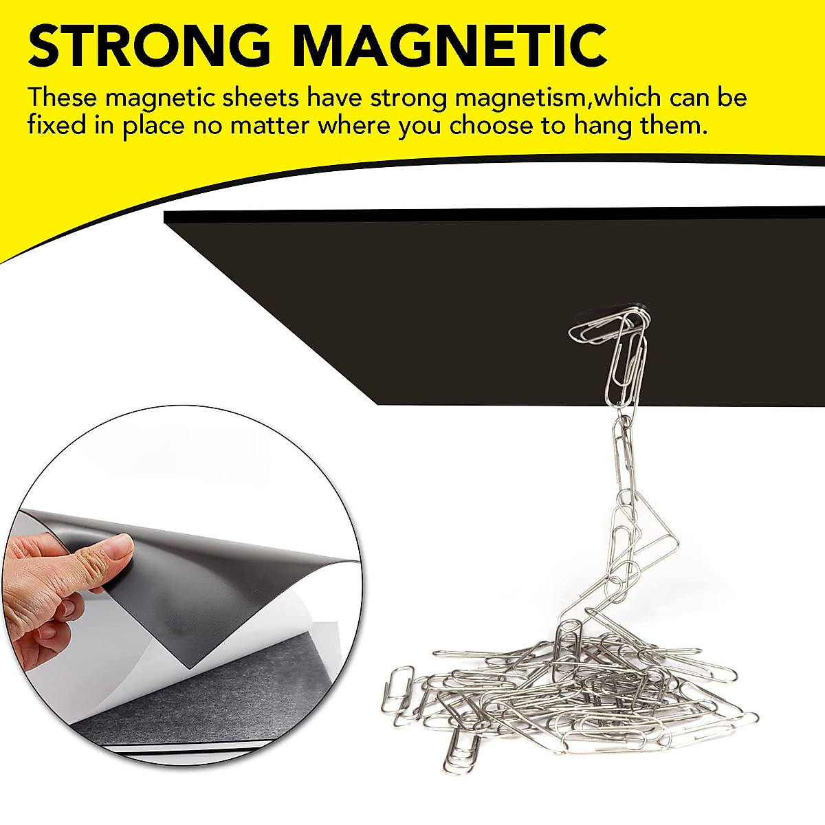 DIYMAG Magnetic Adhesive Sheets,|4" x 6"|,10 Pack Cuttable Magnetic Sheets,Flexible magnet sheets with adhesive for Crafts,Photos,Easy Peel and Stick