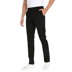 LRD Mens Stretch Golf Pants – Lightweight Performance Slim Fit Golf Pant for Men Black - 34W x 32L