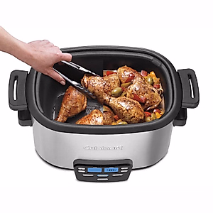 Cuisinart MSC-600 6 Quart 3-In-1 Cook Central Multicooker Slow Cooker Steamer Bundle with 1 YR CPS Enhanced Protection Pack