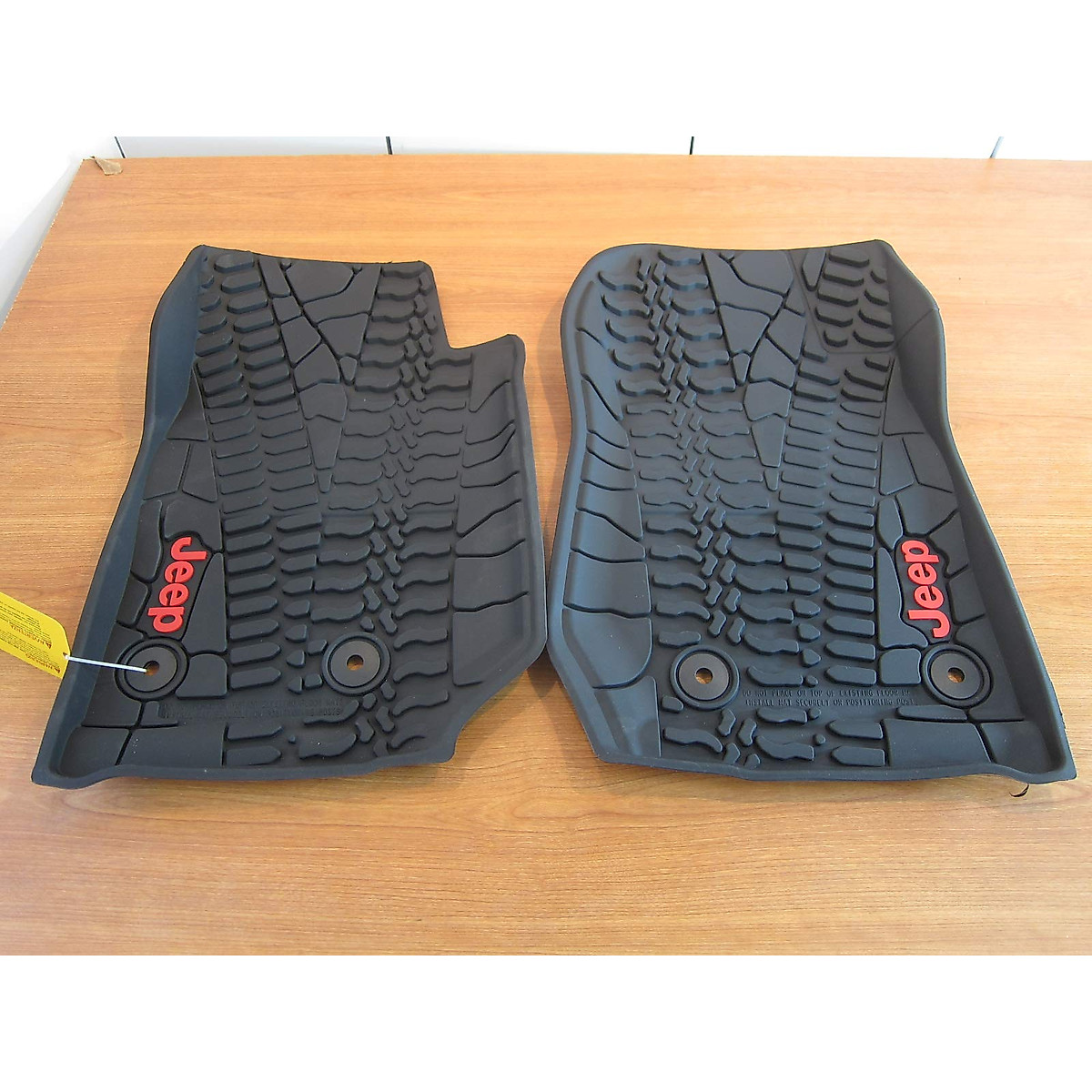 2014-2018 Jeep Wrangler JK Front High Wall All Weather Floor Mats New Mopar OEM