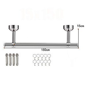 Drying Rack - Stainless Steel Fixed, Double Pole top Mounted Clothes Pole Clothes Rail, for Balcony Indoor Outdoor