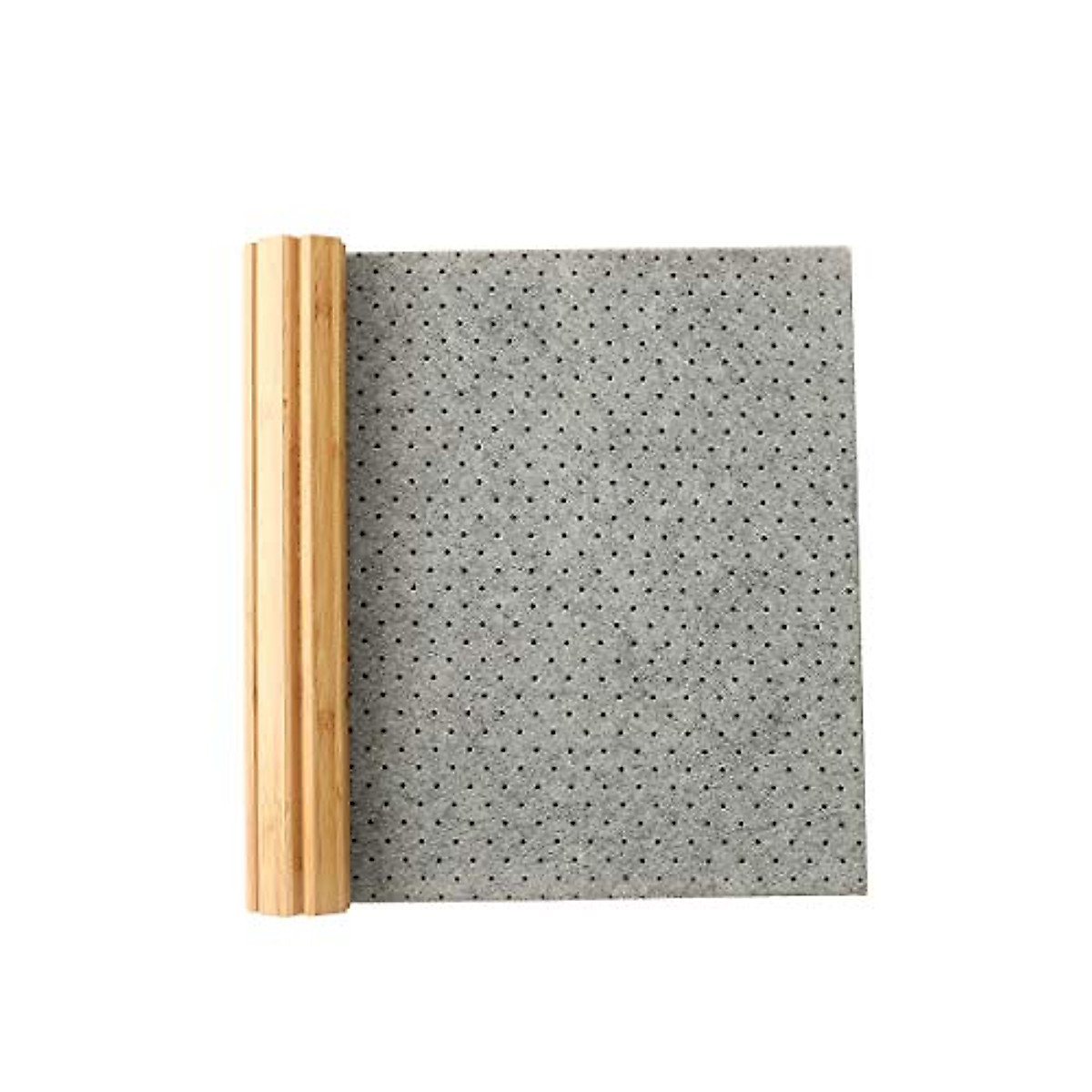 Sofa Arm Tray Table Slinky Secure/Flexible/Foldable Couch Tray Table with Non-Slip Mat for Drinks, Food, Phone or Remote. Sustainable Slinky Bamboo Design (16.5"L x 13.25"W x 0.4"H, Natural Bamboo)