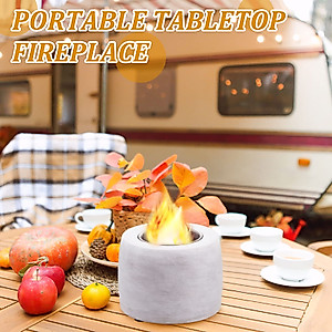 6 Pieces Tabletop Fire Pit Kit, Indoor Fire Pit Portable Smores Maker Table Top Fire Pit Bowl Tabletop Fire Bowls and 5 Pcs Marshmallow Roasting Sticks for Home Outdoor Indoor Patio Balcony Decor