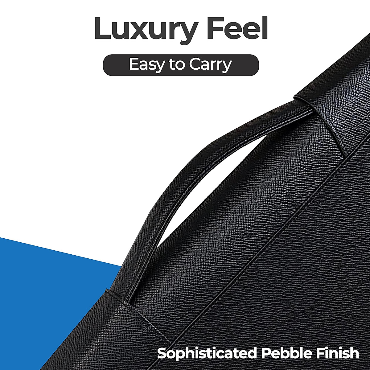 Case-it Executive Zippered Padfolio with Removable 3-Ring Binder and Letter Size Writing Pad, Black (PAD-40)