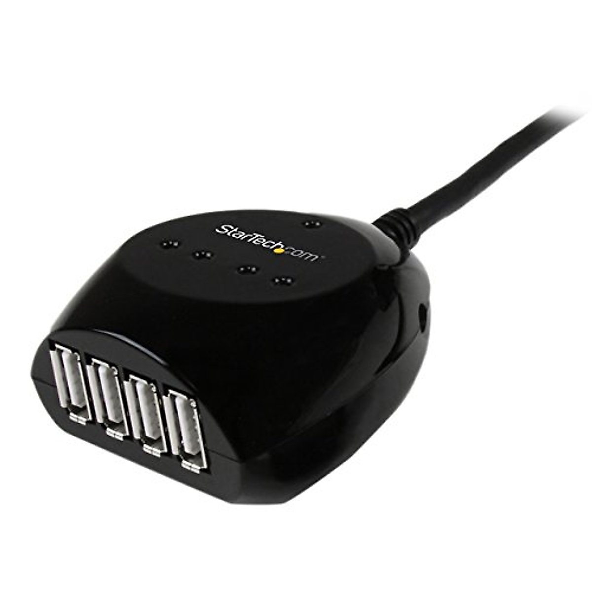StarTech.com 15m USB 2.0 Active Cable with 4 Port Hub - Long USB Cable with 4 port USB Hub - USB A (M) to 4x USB A (F) - 15m, 50 ft Black, TAA (USB2EXT4P15M)