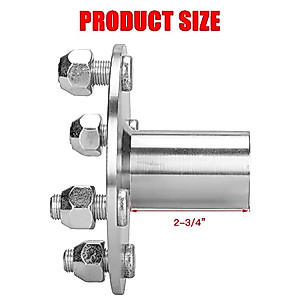 GREHUA Sprocket Axle Brake Hub Adapter 4" x 4" with 2-3/4" Hub 1/4" Keyway and 1" Bore to 3/4" Step Down for Predator 212cc 196cc 6.5Hp Dune Buggies Drift Trike Heavy Duty Go Kart Cart Parts Racing