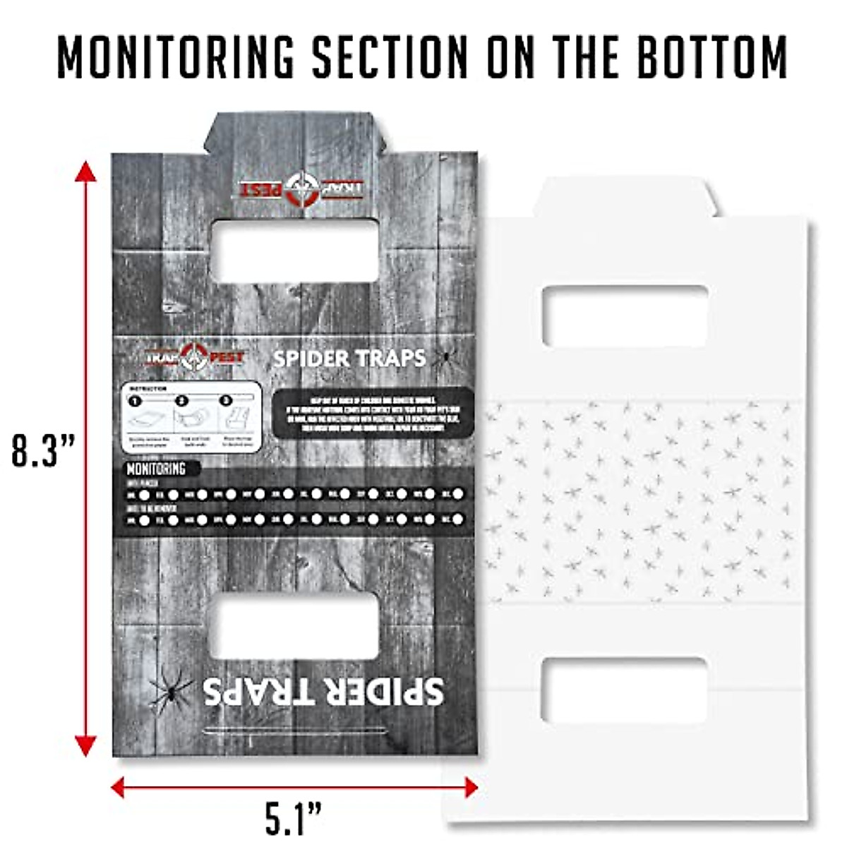 Spider Traps for Inside Your Home (16 Traps) - Spider Catcher Insect Traps Indoor - Spider Traps Indoor Bug Traps Sticky Traps for Spiders - Pre Baited Ultra Sticky Insect Glue Traps - Trap a Pest