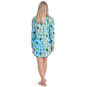 Marvel Avengers His and Hers Matching Sleep Set Womens Night Shirt Blue X-Small