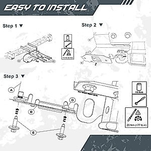 Snailfly 2“ Trailer Tow Hitch Assembly Fit for Ford Bronco 2021-2024 Class 3 Hitch Receiver, NOT for Bronco Sport