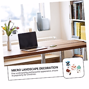 YARNOW 40 Pcs Micro Landscape House Bonsai Miniature Figurine Plant Pot Decor Miniature Garden Figurines Miniature Castle Figurine Mini Fairy House Accessories Mushroom Resin Rural Suite