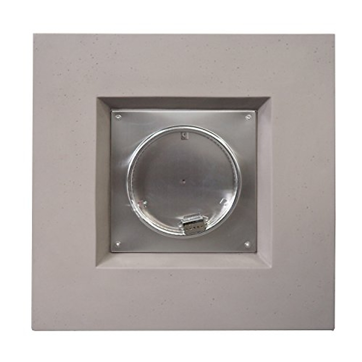 Leo Outdoor 31" Square Light Weight Concrete Gas Burning Fire Pit, Light Gray