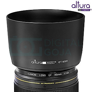 (Canon ET-65III Replacement) Altura Photo Lens Hood for Canon EF 85mm f/1.8 USM, EF 100mm f/2.0 USM, EF 135mm f/2.8 SF, EF 100-300mm f/4.5-5.6 USM Lenses