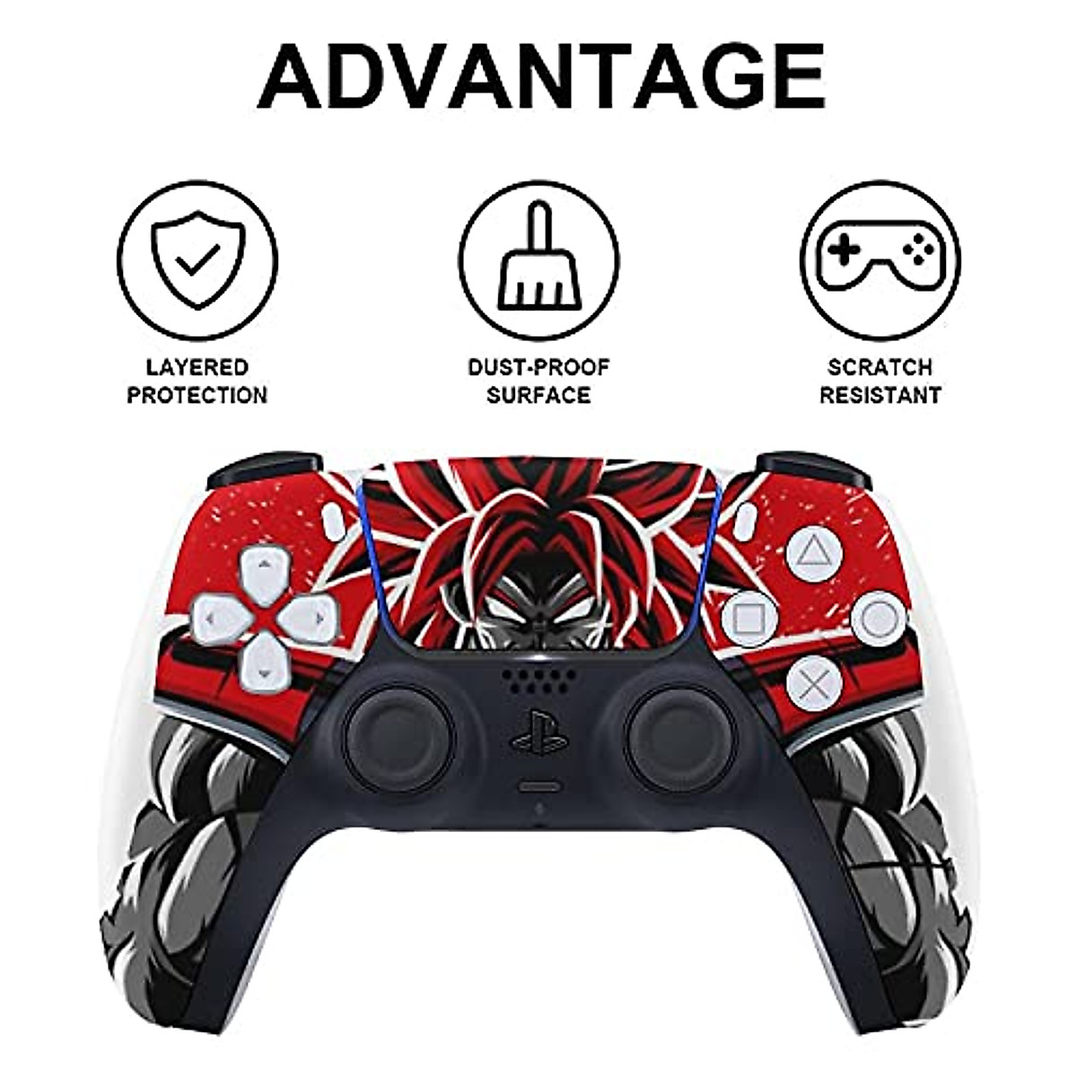 PlayStation 5 Digital edition version sticker protective cover, Legendary Rising Sun ps5 controller protective shell (compatible with ps5 Digital edition)
