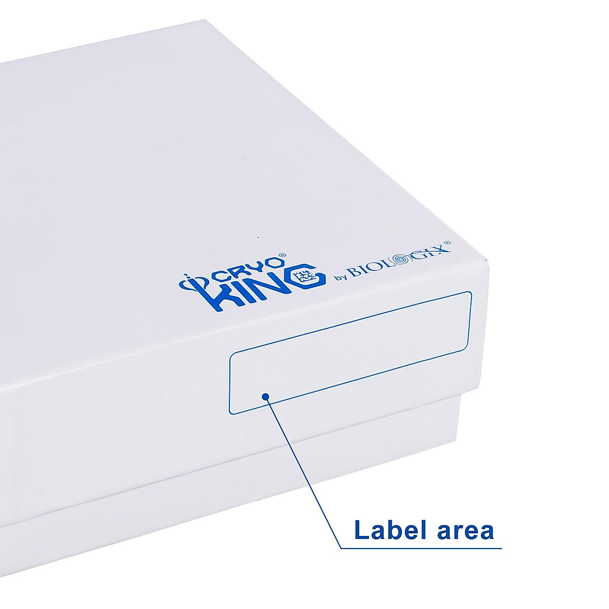 CryoKing Cardboard Cryogenic Lab Freezer Box 2 Inch Height 81-Well Microtube Storage Box, Plastic Coating Cryo Boxes, White Box, Case of 100