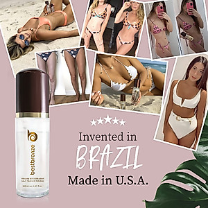 Best Bronze Clear Self Tanning Mousse with Mitt - Sunless Tanner Foam for Customizable Light, Medium & Dark Tan - Vegan Tanning Mousse & Natural Tanner for Bronze Glow (5.07 Fl Oz Tanner & Mitt)