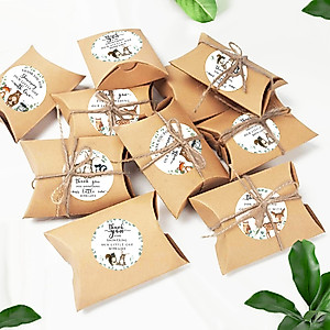 80 Woodland Baby Shower Thank You Stickers, Forest Creature Baby Shower Thank You Stickers, Woodland Baby Shower Birthday Party Favor Label Decorations(2 Inch)