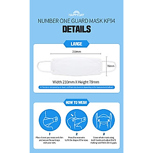 HAPPYDAY A Set of 25 Packages Made in KOREA KF94 White Face Mask for Adult
