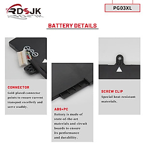 PG03XL 11.55V 65Wh Laptop Battery for HP Spectre X360 15-AP012DX 15-AP011DX 15-AP 15-AP000 AP000NA AP000NF AP000NX AP001NF AP002NG Series 831758-005 HSTNN-LB7C 831532-421 831532-422 TPN-Q168 PG03064XL