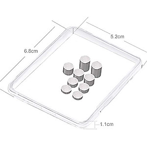 BBTO 2.125 oz. Tungsten Weights 3/8 Inch Incremental Cylinders Car Incremental Weights Compatible with Pinewood Car Derby Weights, 9 Pieces