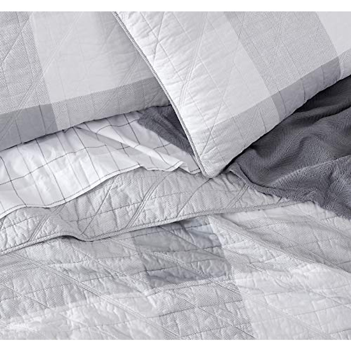 Eddie Bauer - King Quilt Set, Cotton Reversible Bedding with Matching Shams, Medium Weight Home Decor (Boulder Grey, King)