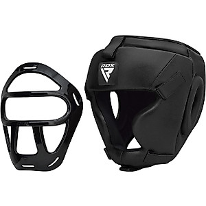 RDX Boxing Headgear MMA Muay Thai, Removable Face Grill, Head Gear for Sparring Grappling Martial Arts Kickboxing Taekwondo Karate BJJ Training