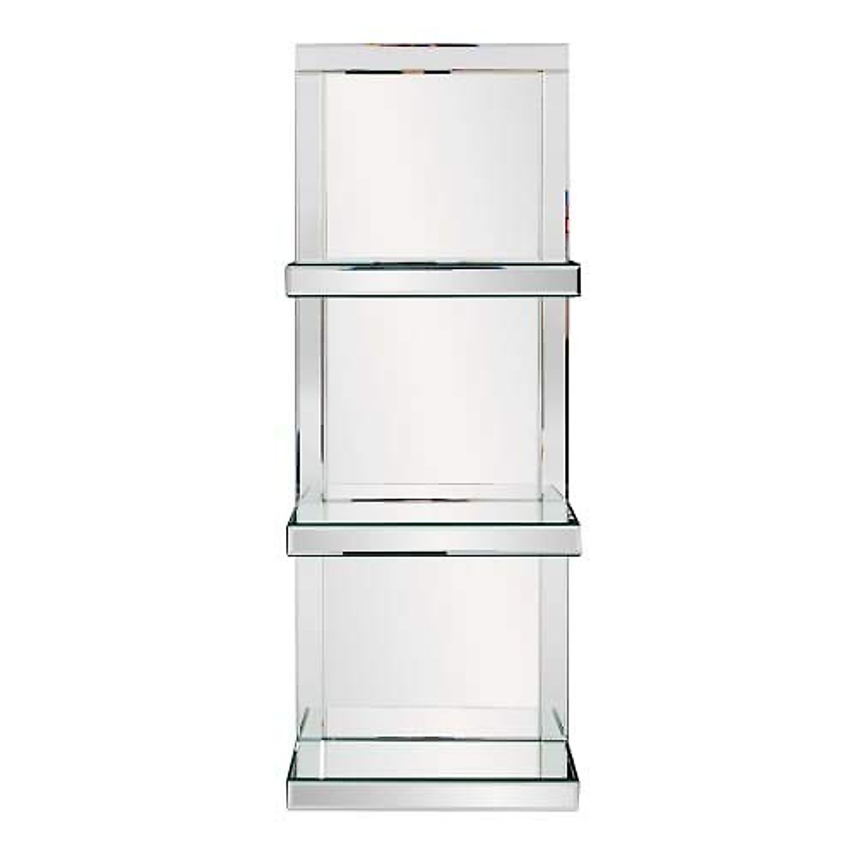 Howard Elliott Mirroed Mirrored Shelf with Three (3) Shelves, Metallic