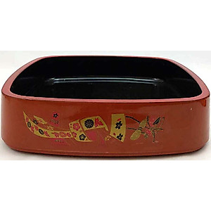 JapanBargain 4076, Sashimi Sushi Serving Tray Plate Platter Dish Japanese Plastic Lacquered Sushi Oke Hangiri, 12.75 inch