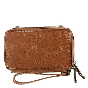 b.o.c. Amherst East/West Cell Phone Wallet Saddle One Size