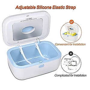 Wipe Warmer,Baby Wipe Warmer - Wet Wipe Warmer Baby is Super Fast Top Heating System with Constant Temperature, LED Display Shows Precise Temperature（White Blue）