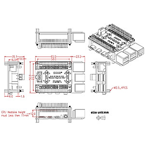 RPi 3.3V to 5V 26 I/O Bidirectional Voltage-Level Shifter Module for Raspberry Pi, Logic Level Converter