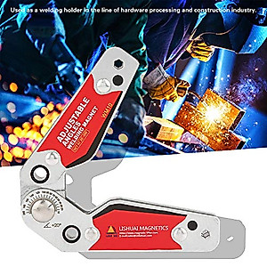 Welding Magnetic Holder, 20°-200° Adjustable Angles Iron Boron Welding Magnet Magnetic Welding Holder Welder Tool Accessories