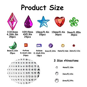 10 Sheets Gems Stickers, Eye Body Face Gems Jewels for Makeup Self Adhesive Crystal Rainbow Rhinestones for DIY Craft Nail Body Makeup Festival