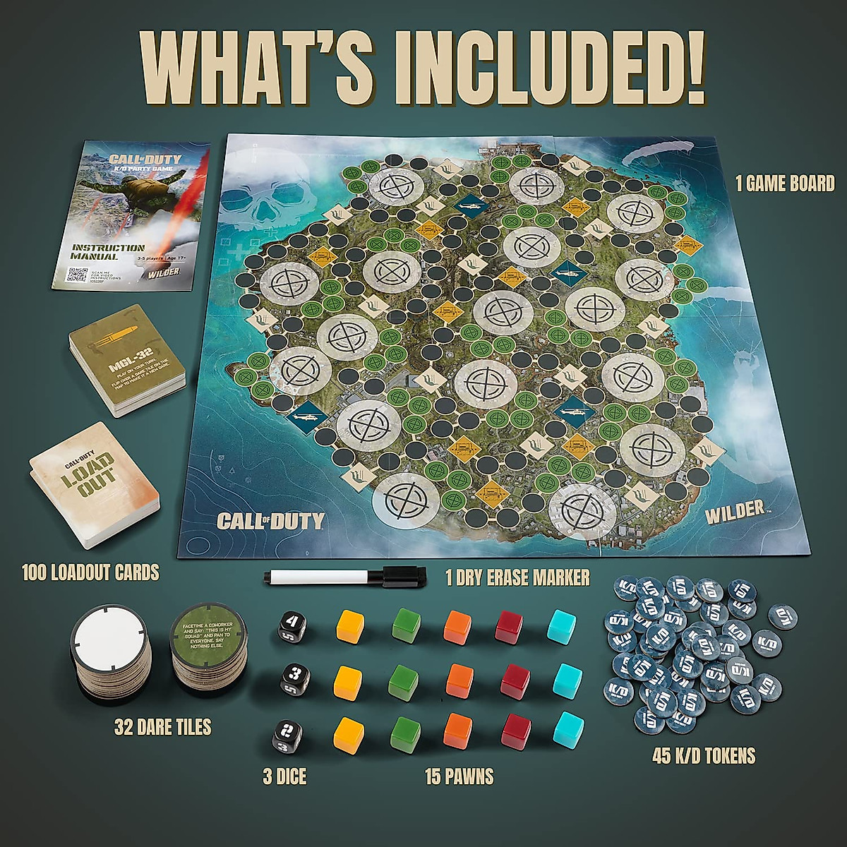 Call of Duty: K/D Party Game by Wilder – Board Games for Adults