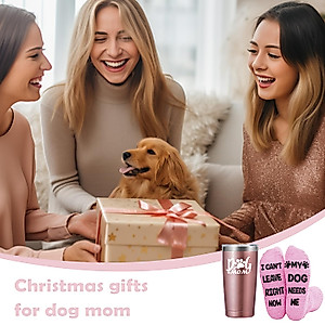 Golden Associate Dog Mom Gifts for Women, Puppy Themed Tumbler 20 oz Coffee Mug Cup and Funny Socks Set for Dog Mother Lovers Owners (Gold)