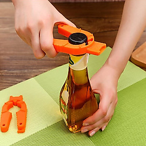 4 PACK Multifunctional Kitchen Can Opener Adjustable Easy Grip Bottle Jar Opener Use for Elderly Weak Hands and Arthritic