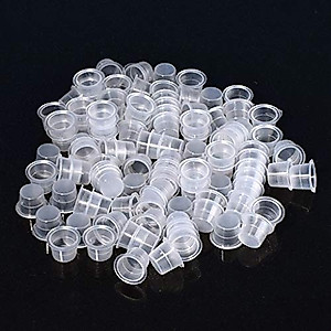 Disposable Ink Cups Small 1000Pcs Supplies Ink Cups Caps Disposable Holders Pigment Plastic accessories for Tattooing Stick And