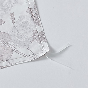 YuHeGuoJi Taupe Botanical Duvet Cover Queen 100% Egyptian Cotton Brown Floral Duvet Cover 3 Pcs Set 1 Farmhouse Flower Duvet Cover with Zipper Ties 2 Pillowcases Rose Plant Bedding Set Soft