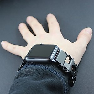 BestTechTool watch adapter compatible with LEATHERMAN TREAD and compatible with GARMIN watch (vivoactive 4/Darth Vader/First Avenger, Black-TREAD LT)