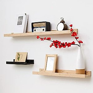 Veemoon Wall Mount Shelf Wall Rack Wall Shelf Multi-Function Wood Floating Shelf for Kitchen Living Room Bathroom