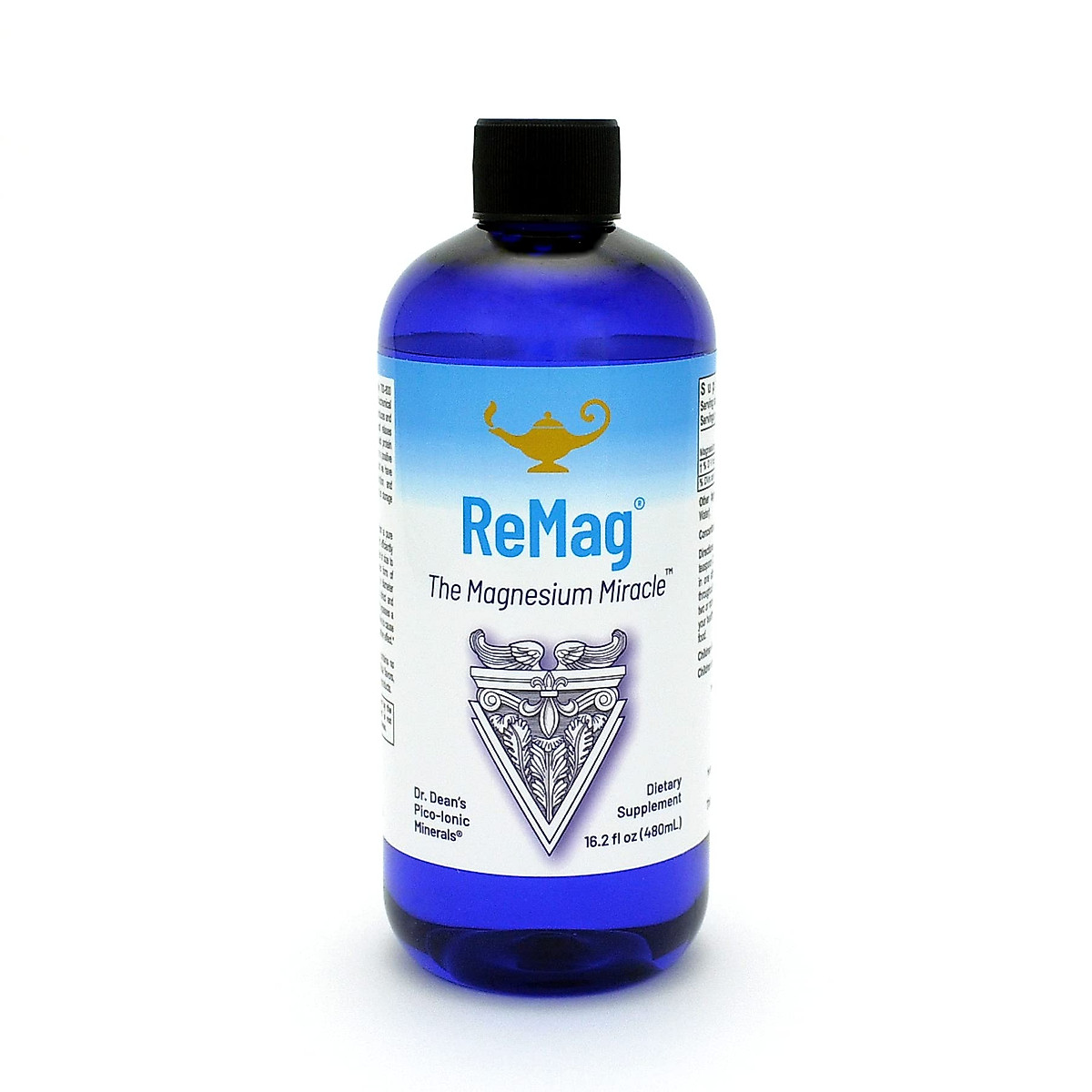 ReMag Pico-Ionic Liquid Magnesium by RnA ReSet. Formulated by Dr. Carolyn Dean for Complete Absorption. Experience The Magnesium Miracle. 16.2 fl oz