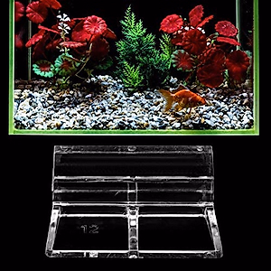 20Pcs Aquarium Glass Cover Clip Acrylic Universal Lid Clips for Rimless Aquariums Clear Color Acrylic Aquarium Glass Cover Holder, Aquarium Glass Clips(5mm)