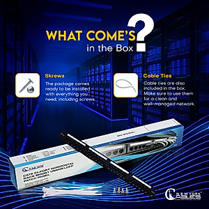 NewYork Cables® Cat6 24 Port Patch Panel – 19 Inch, 1U Patch Panel for Easy Rack Mount or Wall Mount, Clear Labeling & Exceptional Durability – Cat6 Patch Panel Compatible with Cat5e & Cat6 Cables