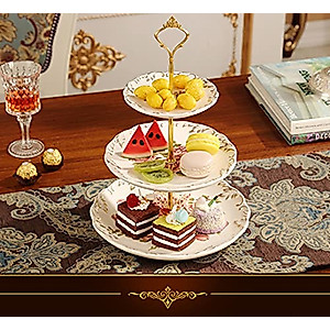 6 Sets Cake Tray Stand Handle, BetterJonny 3 Tier Cake Stand Fittings Hardware Holder for Wedding and Party Making Resin Cupcake Dessert Platter Stand