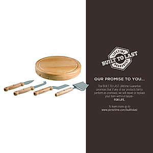 PICNIC TIME NCAA Washington State Cougars Circo Cheese Board and Knife Set - Charcuterie Board Set - Wood Cutting Board